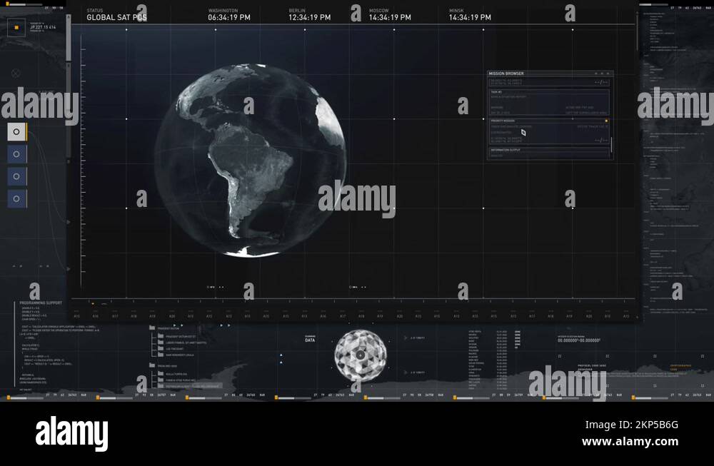 Futuristic Global Military Base Scanning Process Via Satellite ...