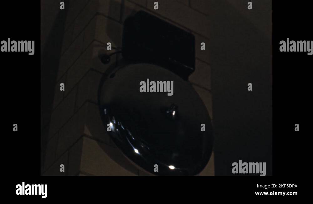 1950s: stairs, paper with "18-3", metal clapper fire alarm bell on wall ...