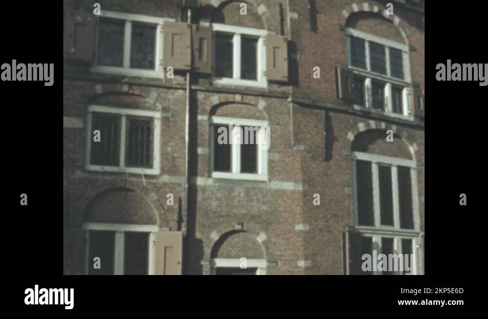1960s: Brick building with windows Stock Video Footage - Alamy