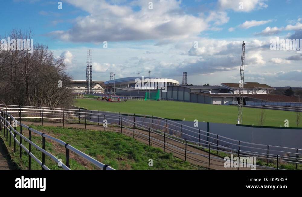Low aerial view of Alexander Stadium, the Birmingham 2022 venue Stock ...