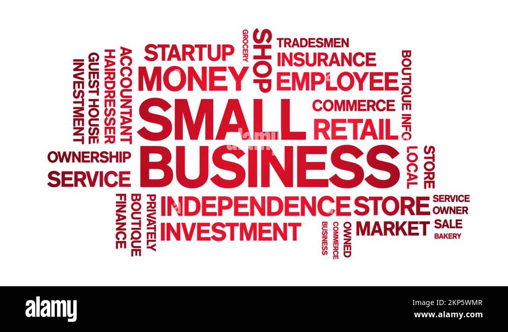 Small Business animated word cloud,animation kinetic typography ...