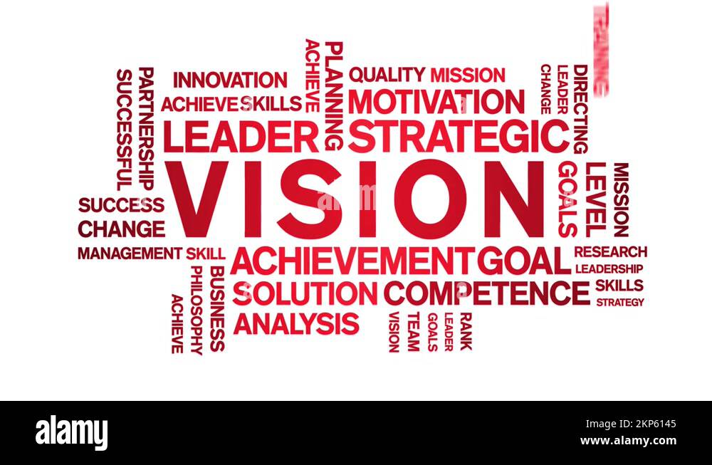 Vision animated word cloud,animation kinetic typography text seamless ...