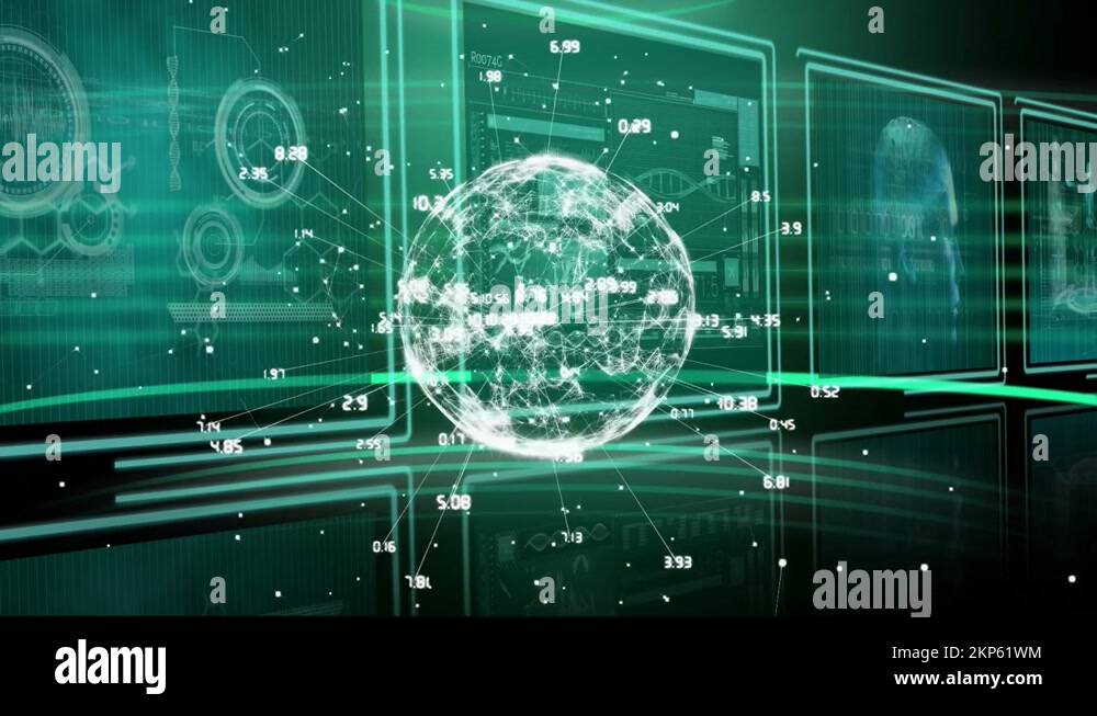 Animation digital globe numbers over Stock Videos & Footage - HD and 4K ...