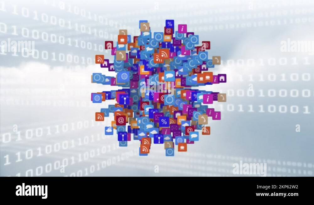 Animation network connections icons binary Stock Videos & Footage - HD and 4K Video Clips - Alamy