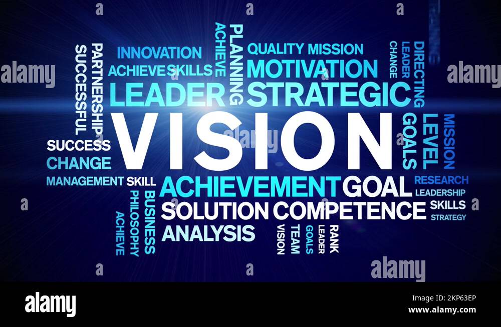 Vision animated word cloud,animation kinetic typography text seamless ...