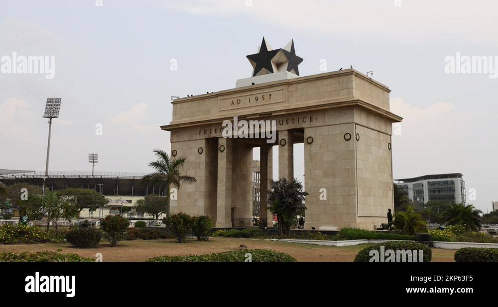 Black Star Freedom Justice Independence Square Accra Ghana 4K Stock ...