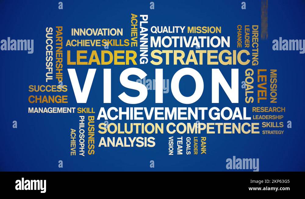 Vision animated word cloud,animation kinetic typography text seamless ...