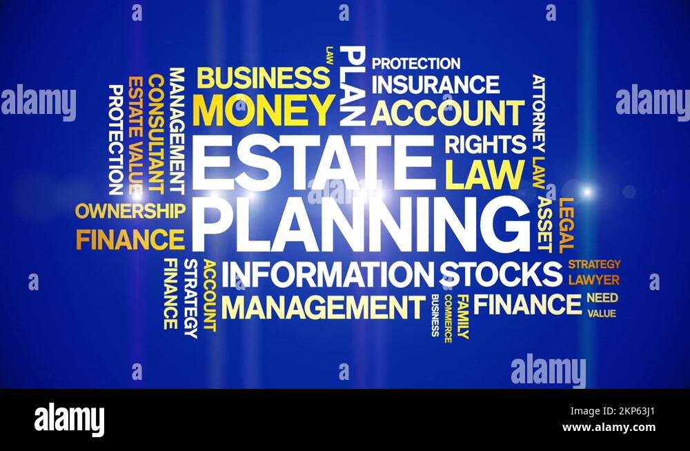 Estate Planning animated word cloud,animation kinetic typography ...