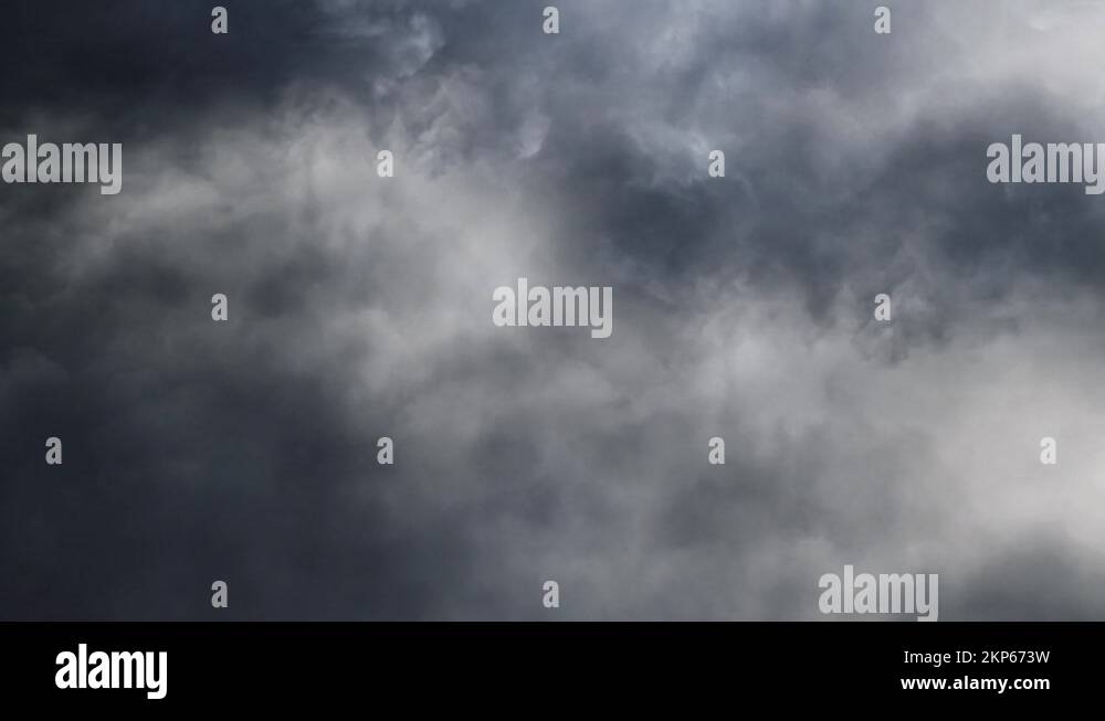 Thunderstorm, Cumulonimbus Clouds In The Sky With Lightning Strike 4K ...