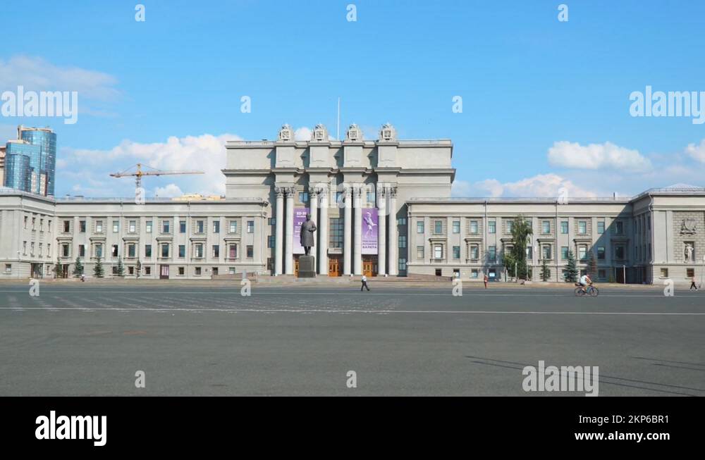 Kuibyshev Square in Samara, Russia. The largest city square in Europe ...