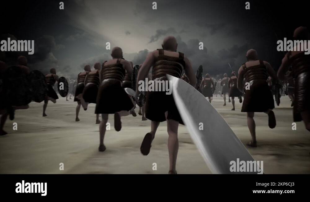 Biblical Ancient Army Charging in a Battlefield Stock Video Footage - Alamy