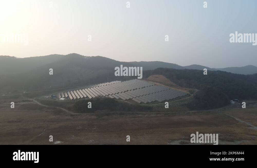 Large photovoltaic power station solar panel park farm Stock Videos ...