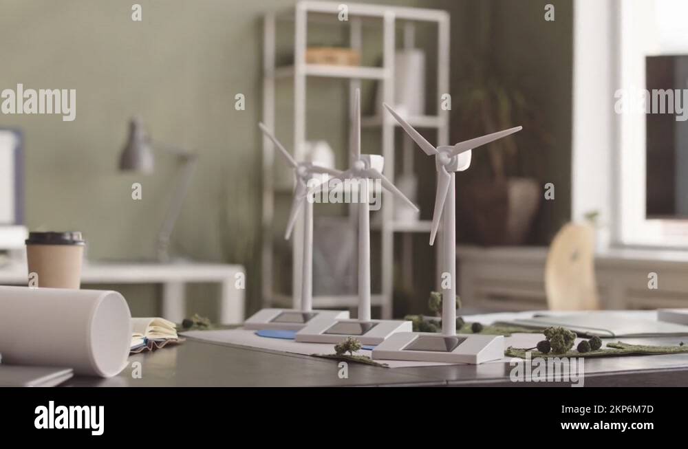 Wind turbine models on office Stock Videos & Footage - HD and 4K Video ...