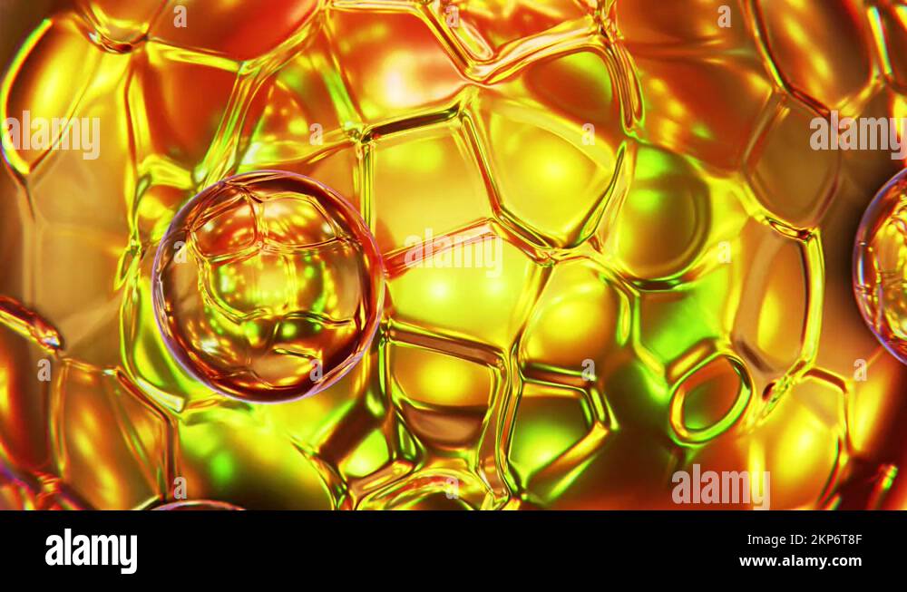 Golden sphere with orbital rolling small gold spheres looping 3D ...