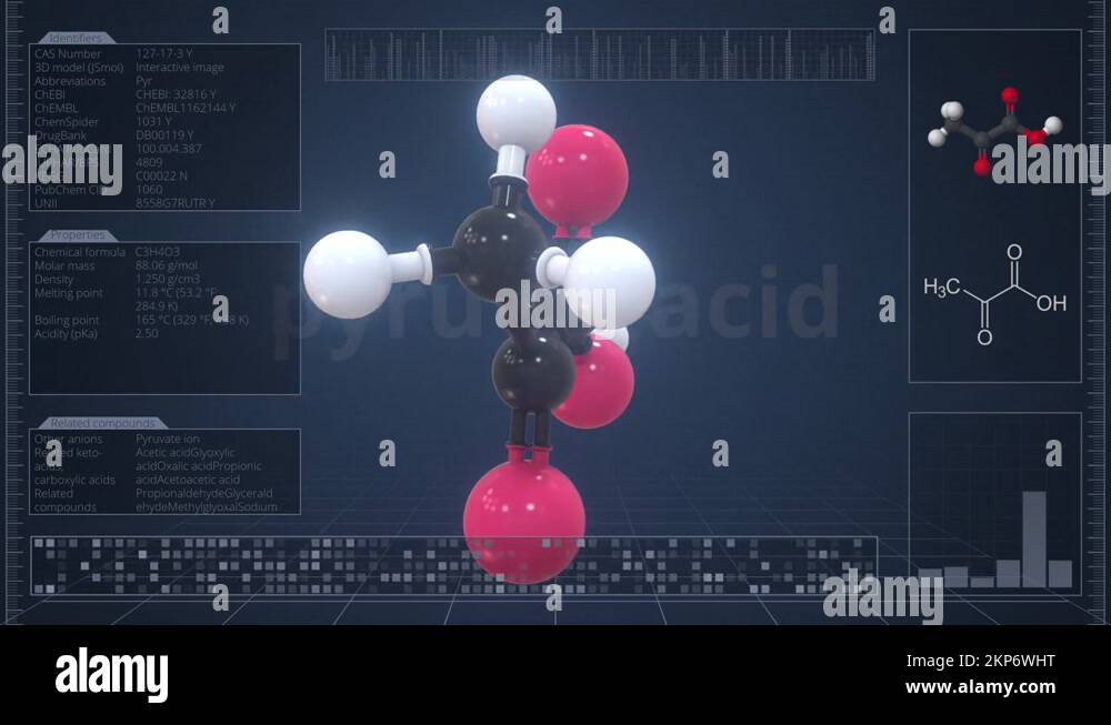 Pyruvic acid molecule Stock Videos & Footage - HD and 4K Video Clips ...