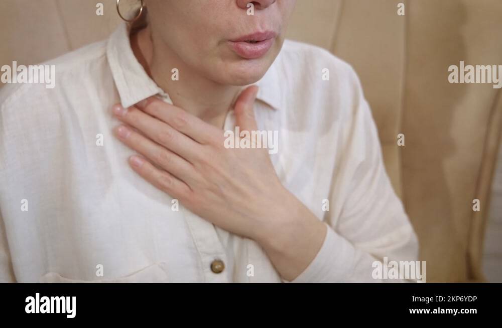 Female panic symptoms indoor Stock Video Footage - Alamy