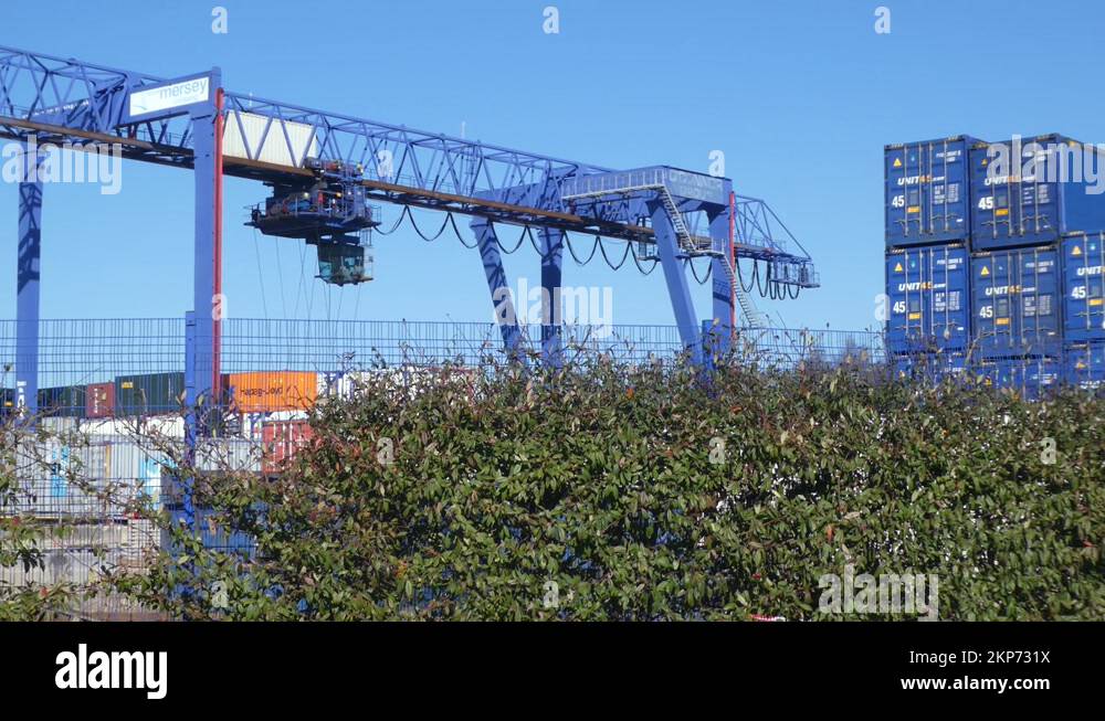 Shipping container crane lift loading heavy stacked cargo shipyard ...