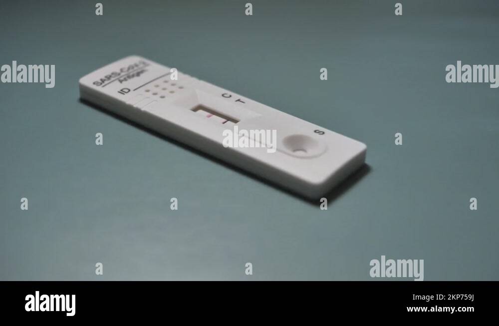 Covid rapid antigen test positive result. Infection, screening and ...