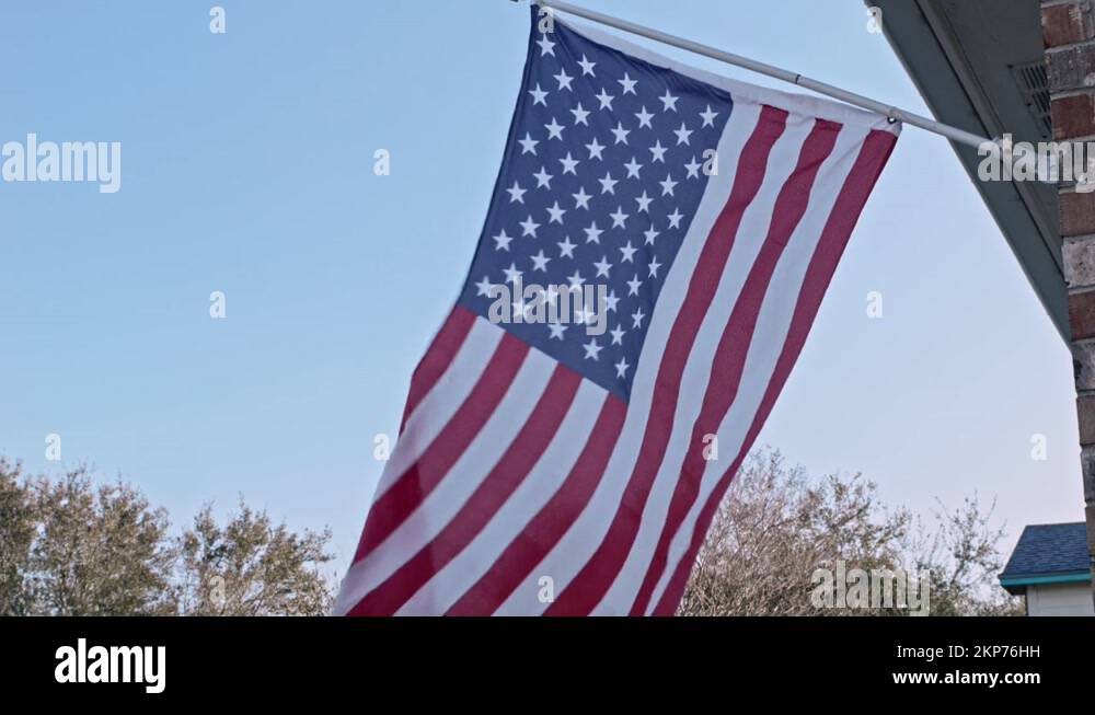 American flag hanging in house Stock Videos & Footage - HD and 4K Video ...