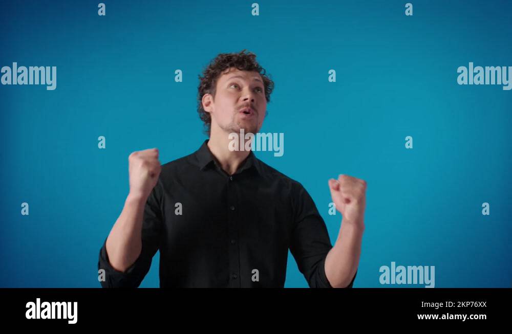 Portrait handsome overjoyed man Stock Videos & Footage - HD and 4K ...