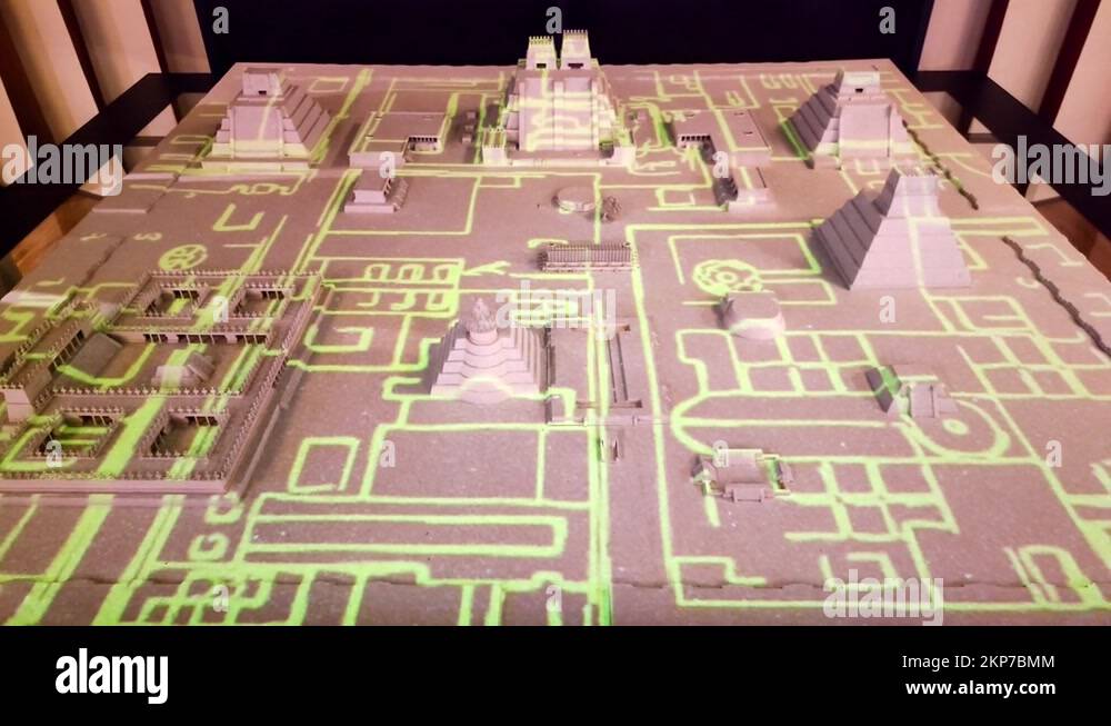 model of antique city of tenochtitlan under mexico city Stock Video ...