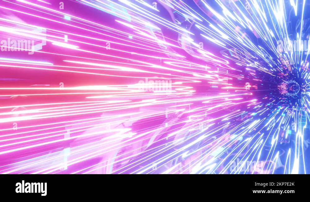 80's neon light style flight. Hi-tech neon sci-fi tunel. Trendy neon ...