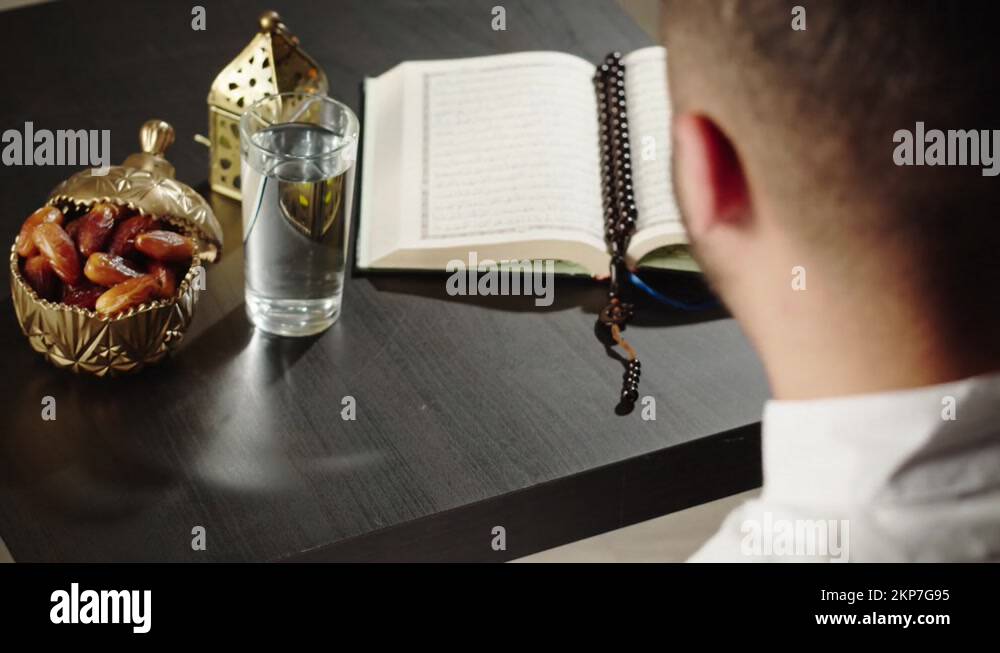 Muslim man praying close-up, dua, islamic religion. Religious holiday ...