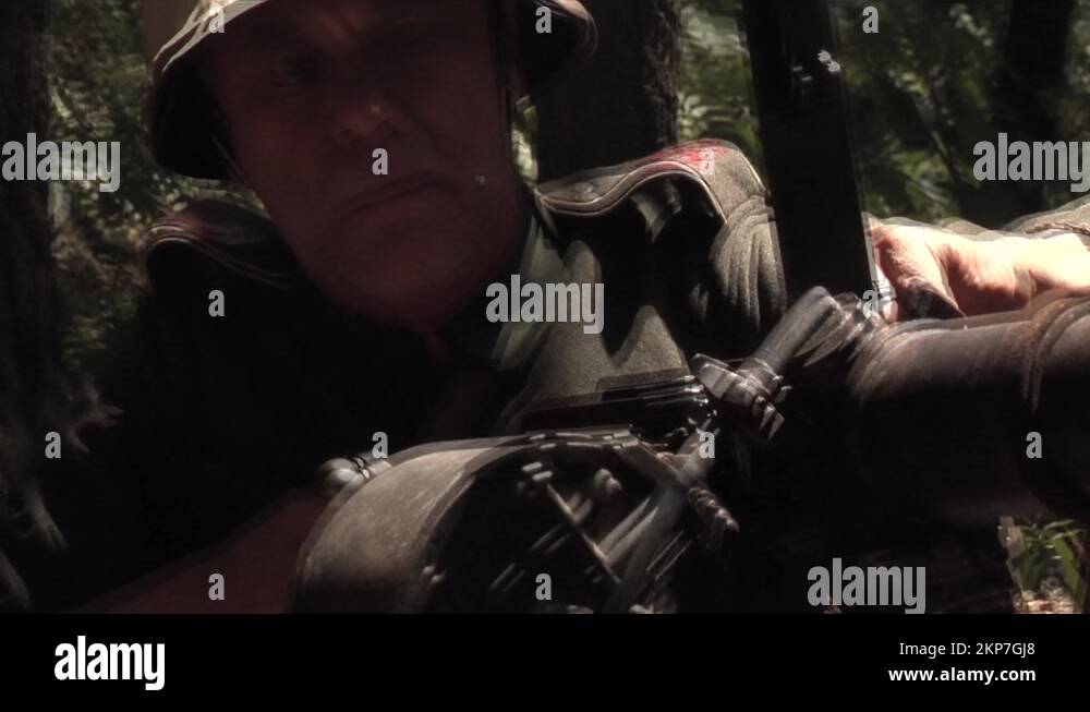 WW1 1918 German Soldier Loading Machine Gun - Staged Combat Recreation ...