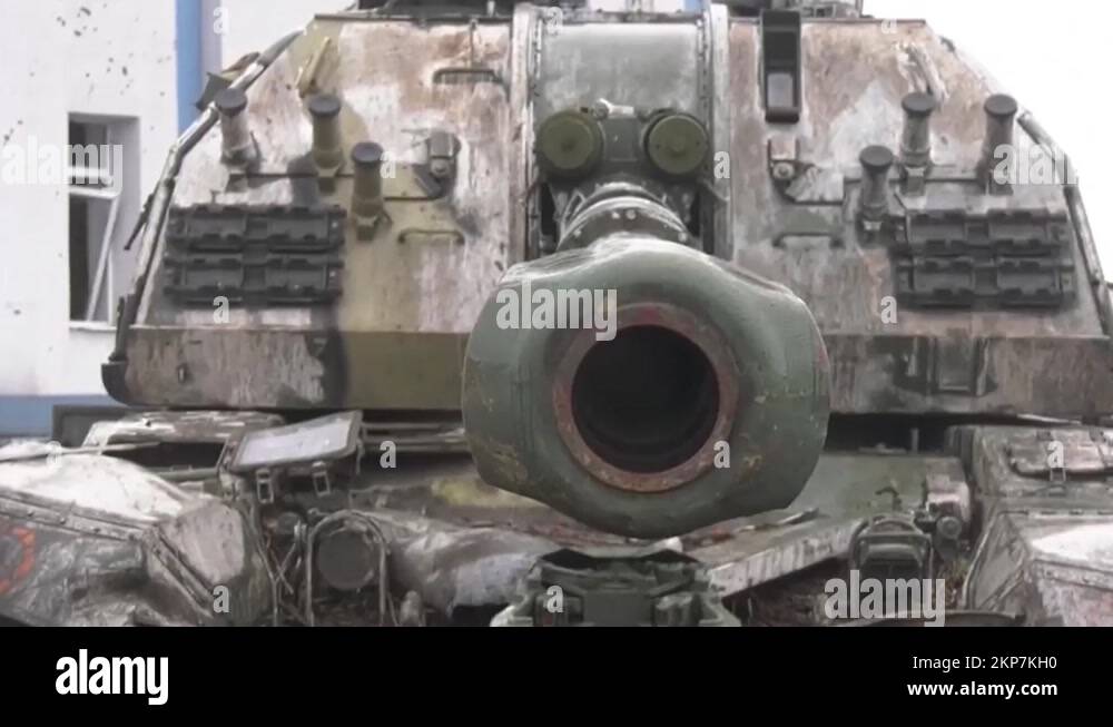 Blown up tank in Ukraine. Exploded tank. Ukraine war Stock Video ...