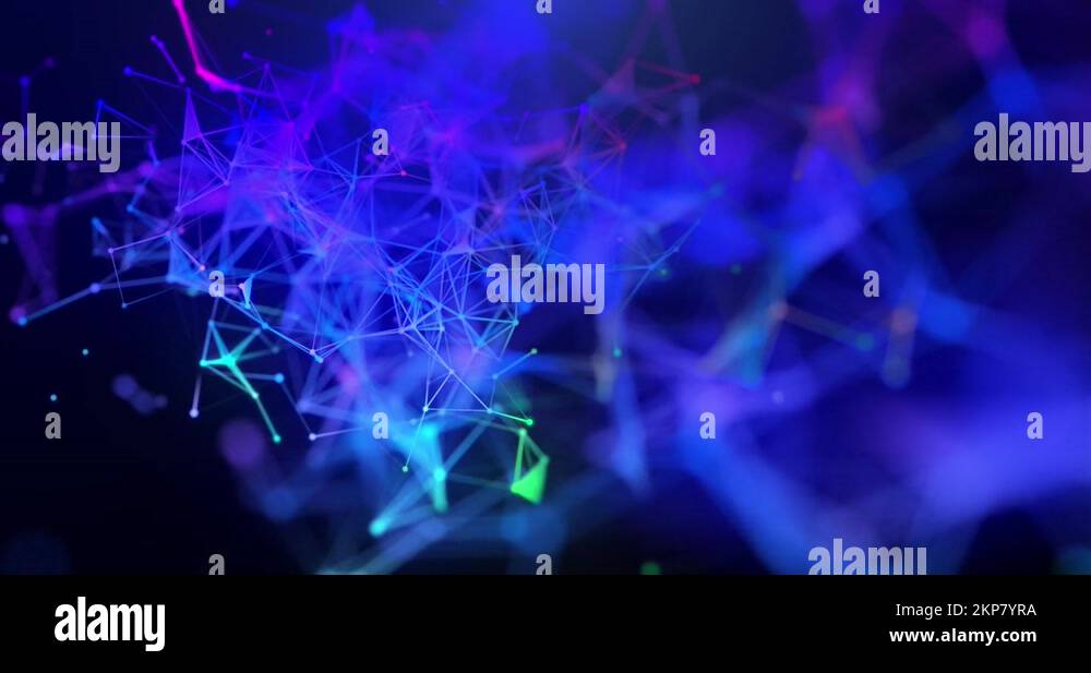 Abstract digital blue wave triangulation shapes in digital wave with ...