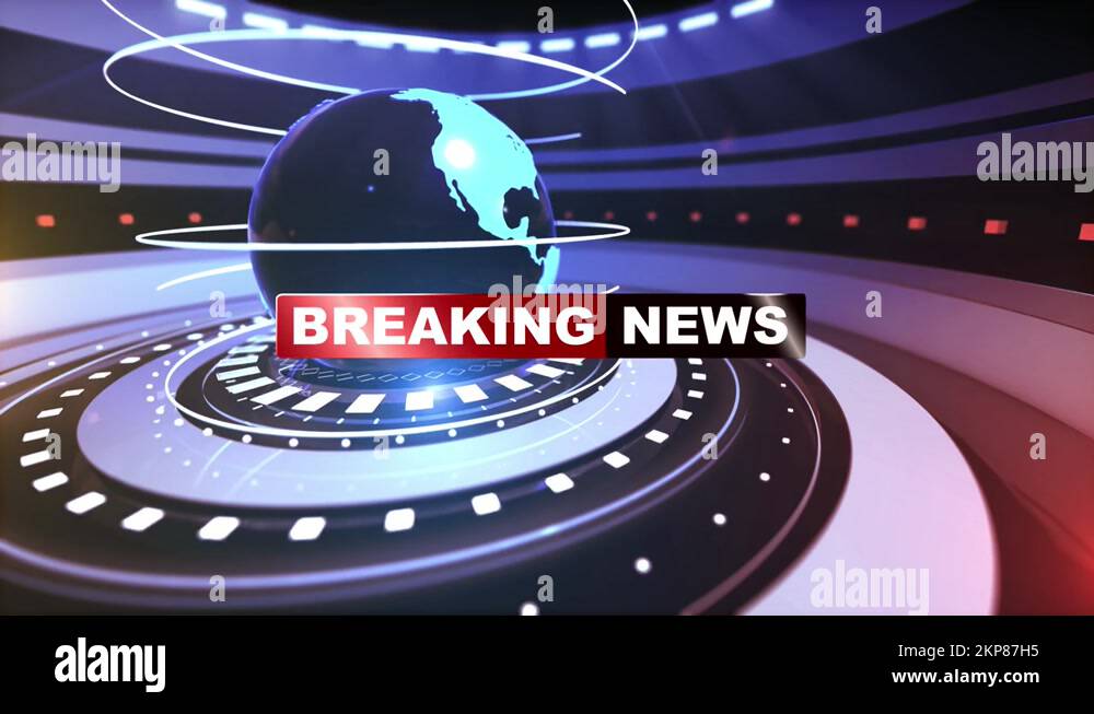 breaking news Studio Background, 3d animation Stock Video Footage - Alamy