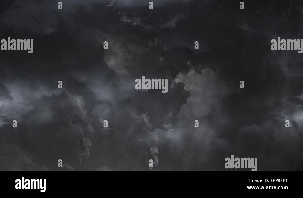 thunderstorm, Menacing stormy dark clouds thunderbolts and lightnings ...