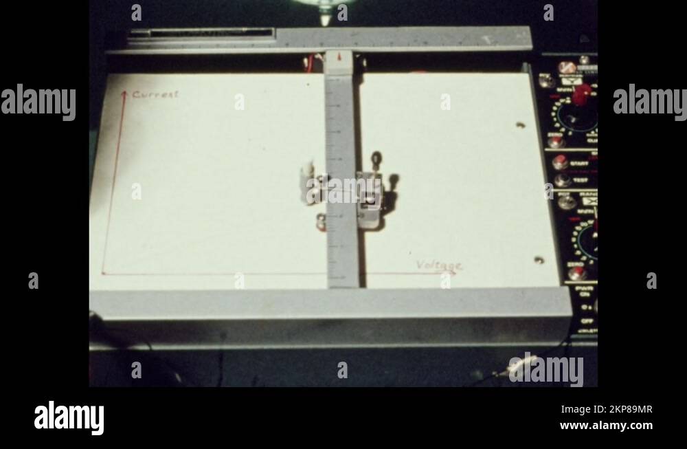 1970s: machine draws graph on paper. Hand controls movement of ...