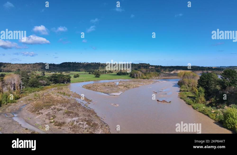 Fly above flood damaged muddy Rangitīkei River climate change - New ...