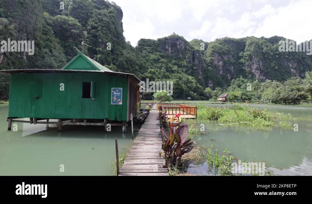 local village in Ramang Ramang Sulawesi Indonesia built on a lake Stock ...
