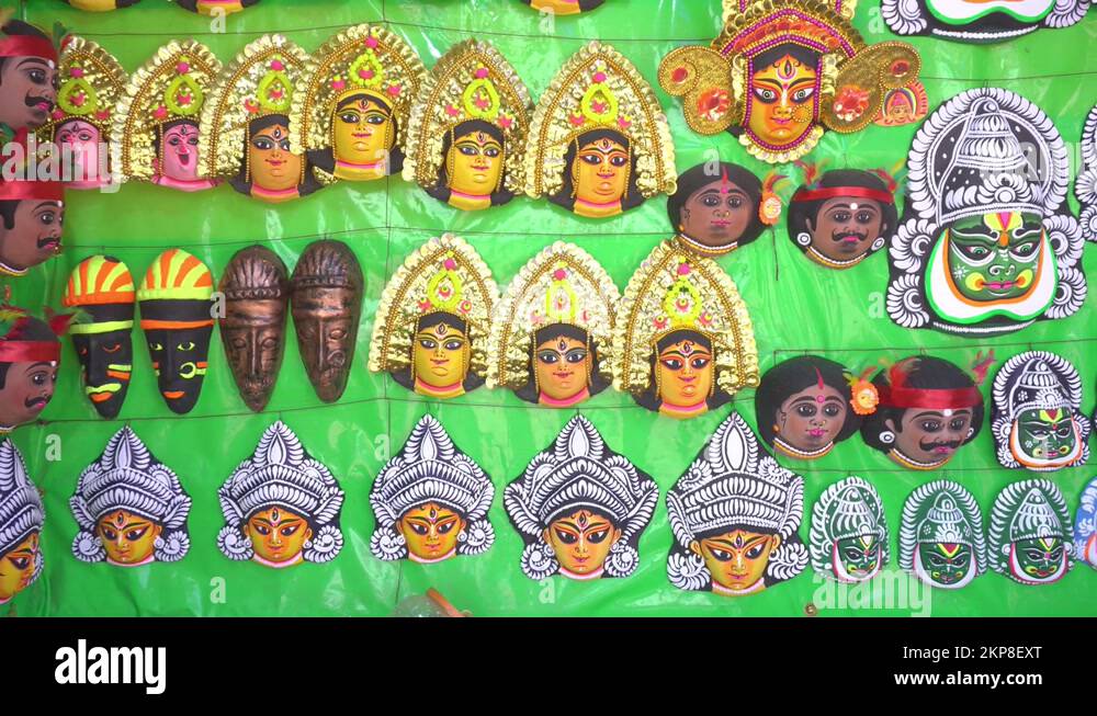 These masks are used for art dance chow in remote areas of West Bengal ...