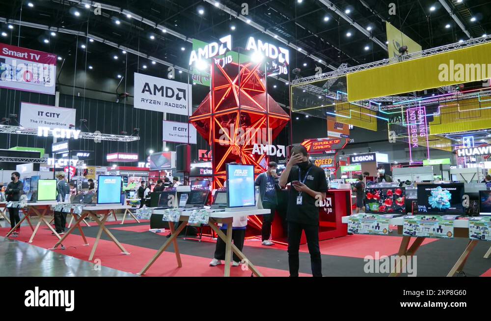 AMD showing technology in Commart Thailand 2022 computer event at Bitec ...