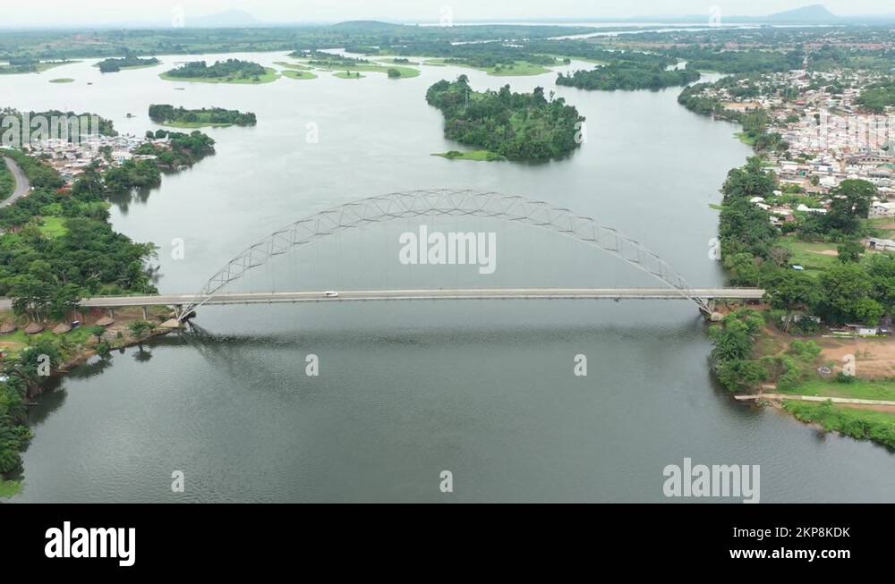 Adomi Bridge crossing in Ghana Stock Video Footage - Alamy