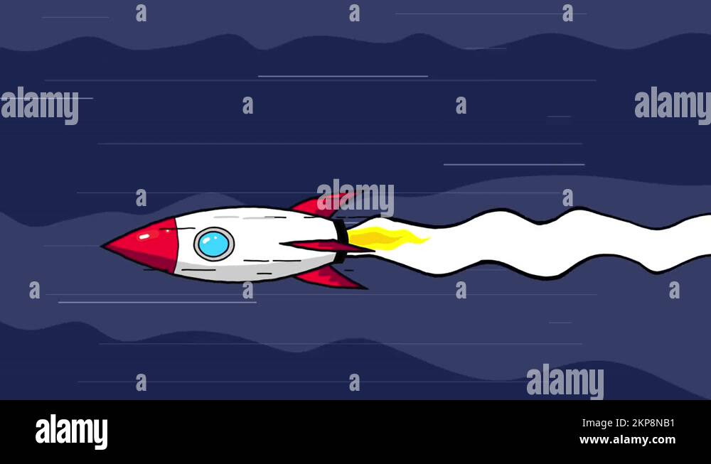 Rocket ship moon cartoon illustration Stock Videos & Footage - HD and ...