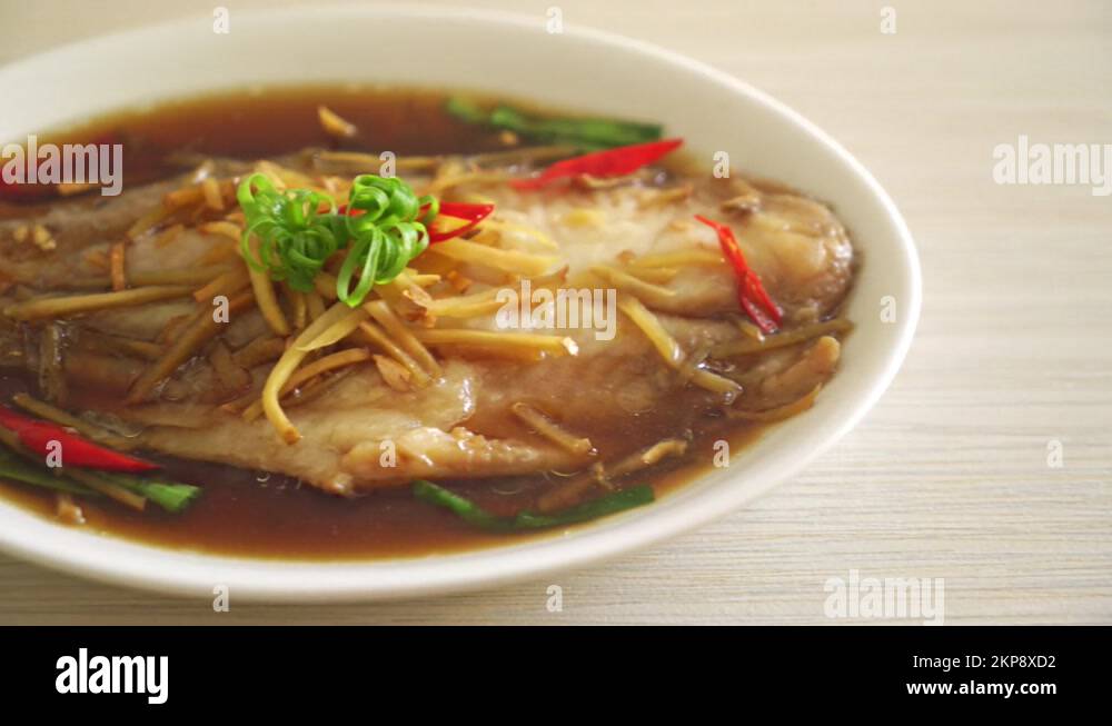 Steamed Fish with Soy Sauce - Asian food style Stock Video Footage - Alamy
