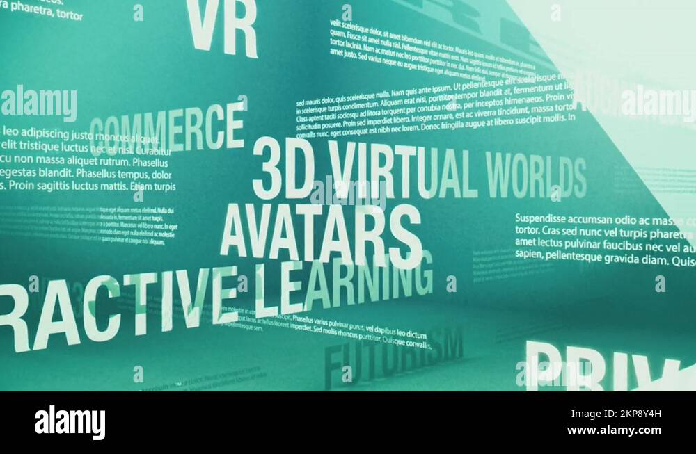 The Metaverse Related Terms Seamless Background Loop Stock Video ...