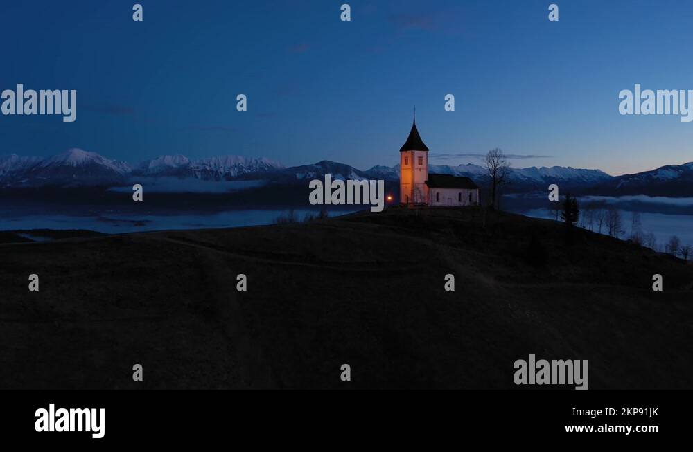 Church of St. Primoz and Felicijan in the Morning. Jamnik, Slovenia ...
