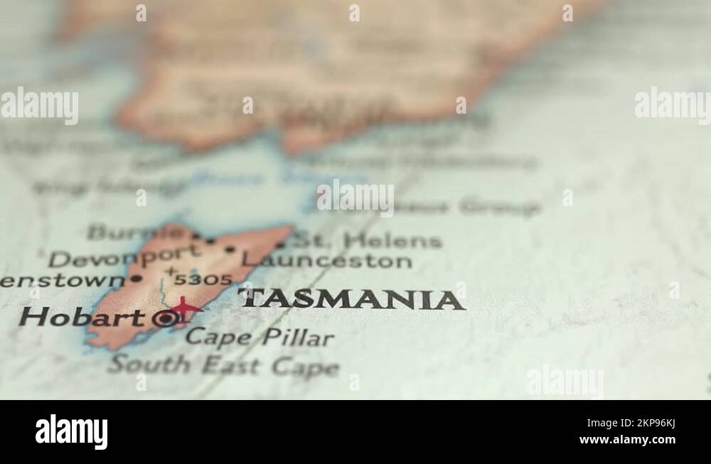Tasmania on map