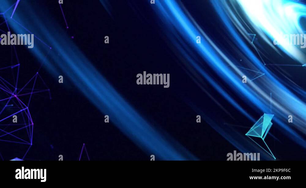 Animation of shapes over black background with blue lines Stock Video ...