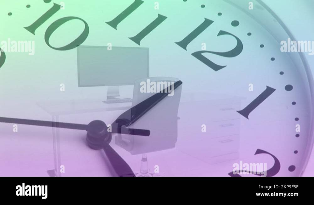 Animation moving clock over computer Stock Videos & Footage - HD and 4K ...