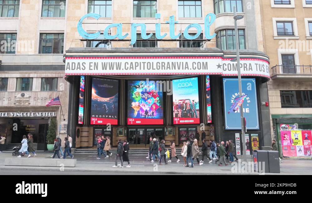 Capitol cinema madrid gran via Stock Videos & Footage - HD and 4K Video ...