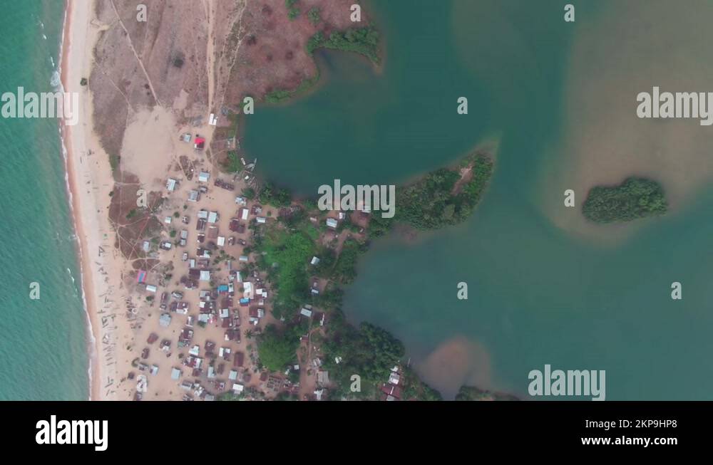 Cape Mount peninsula, a spit of land separating the brackish lagoon ...