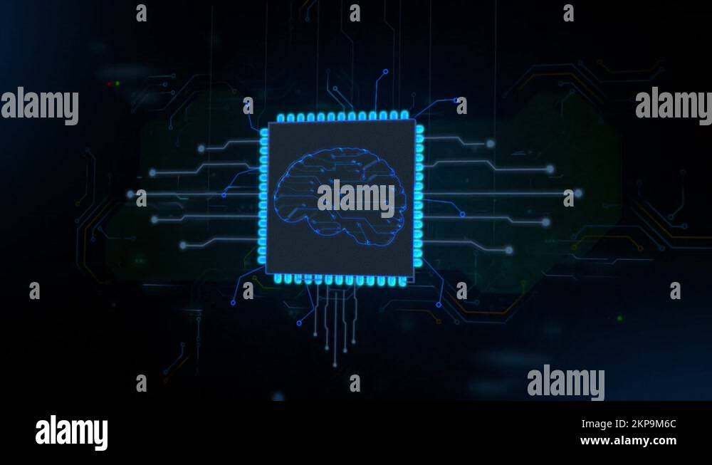 Technology and network concept. Artificial intelligence, machine ...