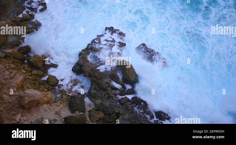 Crashing waves cliff top down view Stock Videos & Footage - HD and 4K ...