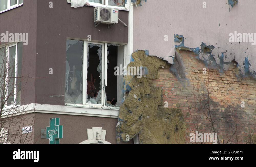 Ukraine.Bucha. War in Ukraine. Residential building bombed by Russian ...